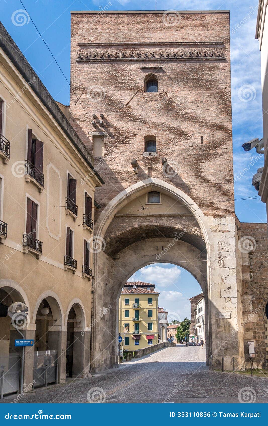 View of Medieval Gate Molino Tower Still Functioning As a Thoroughfare ...