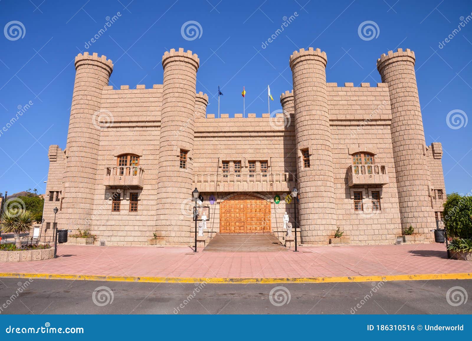 Medieval Brown Castle , Digitally Created Photo Image Stock Photo ...