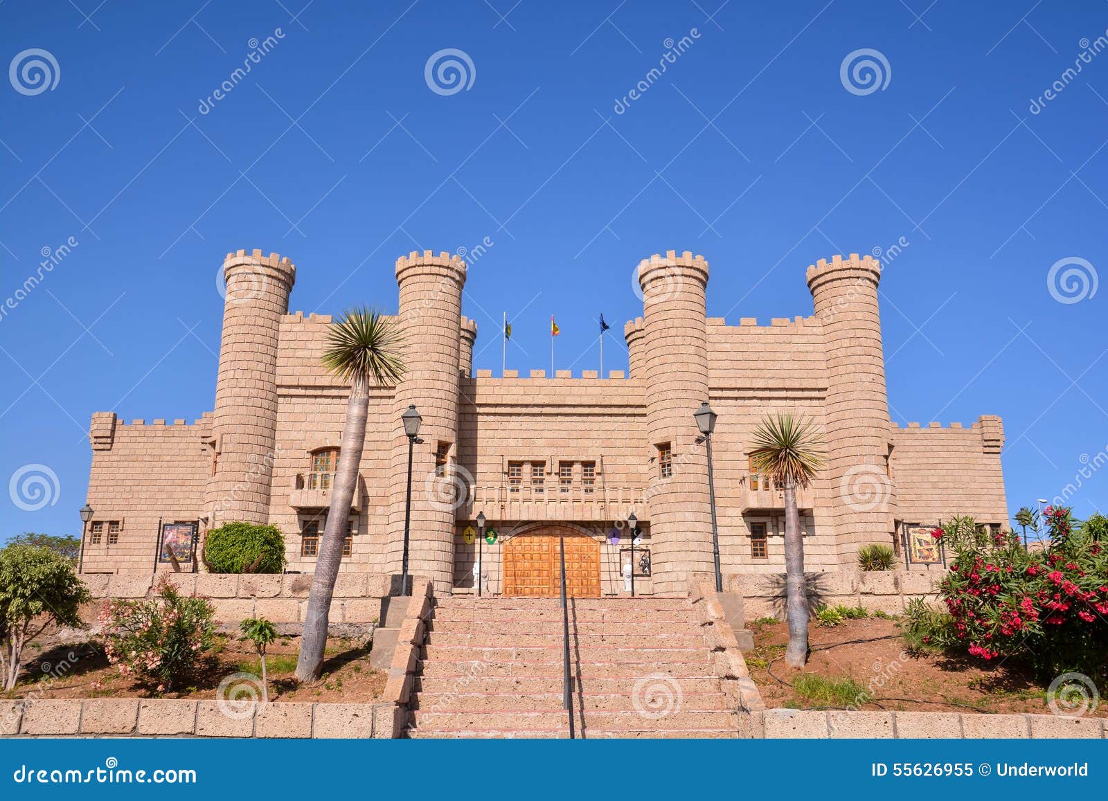 Medieval Brown Castle stock image. Image of spanish, ancient - 55626955