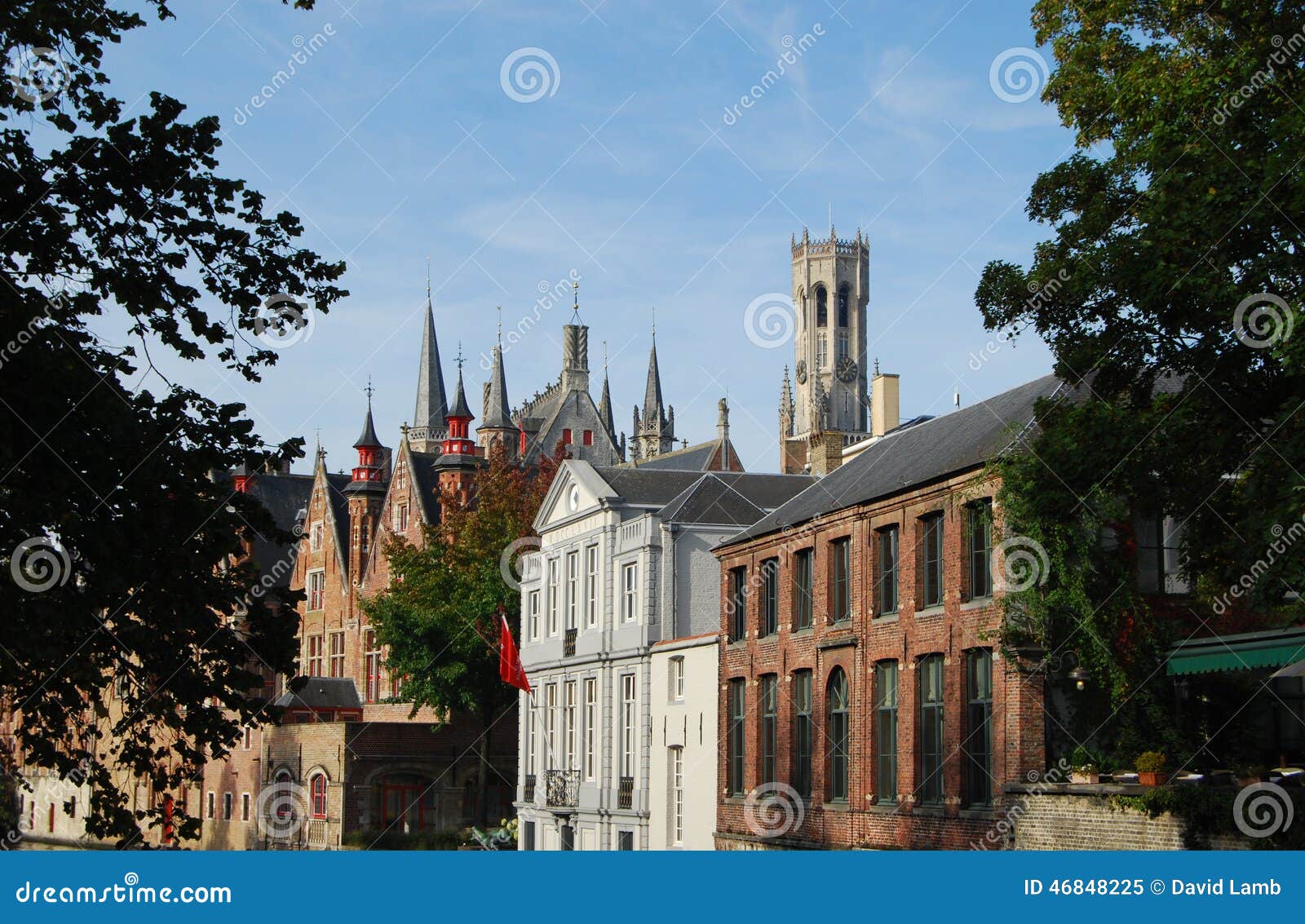 Medieval Bruges stock image. Image of facade, building - 46848225