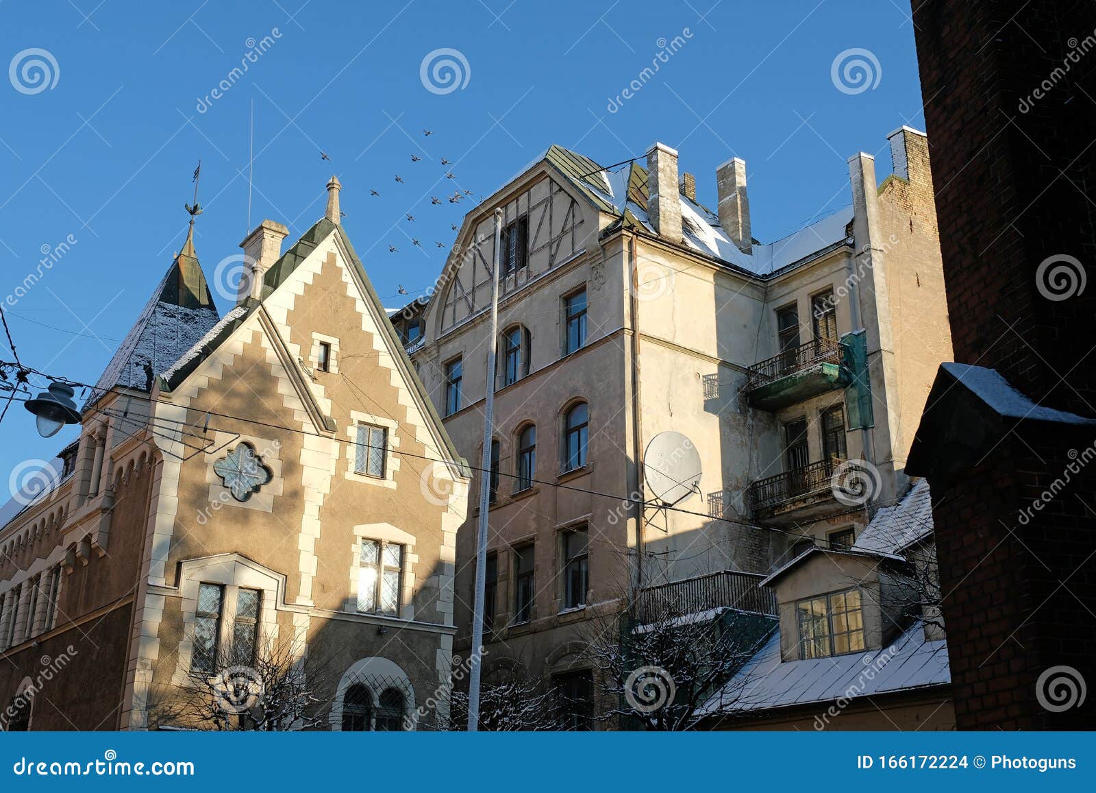 Medieval Building in Old Town Centre of Riga, Latvia Stock Photo ...