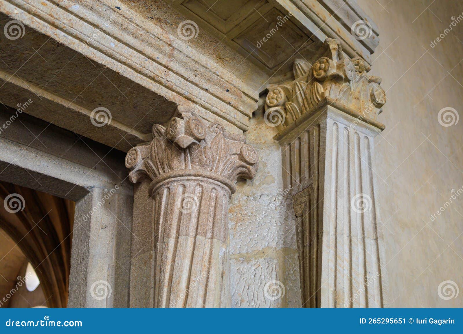 Medieval Building Pylon. Background with Selective Focus and Copy Space ...