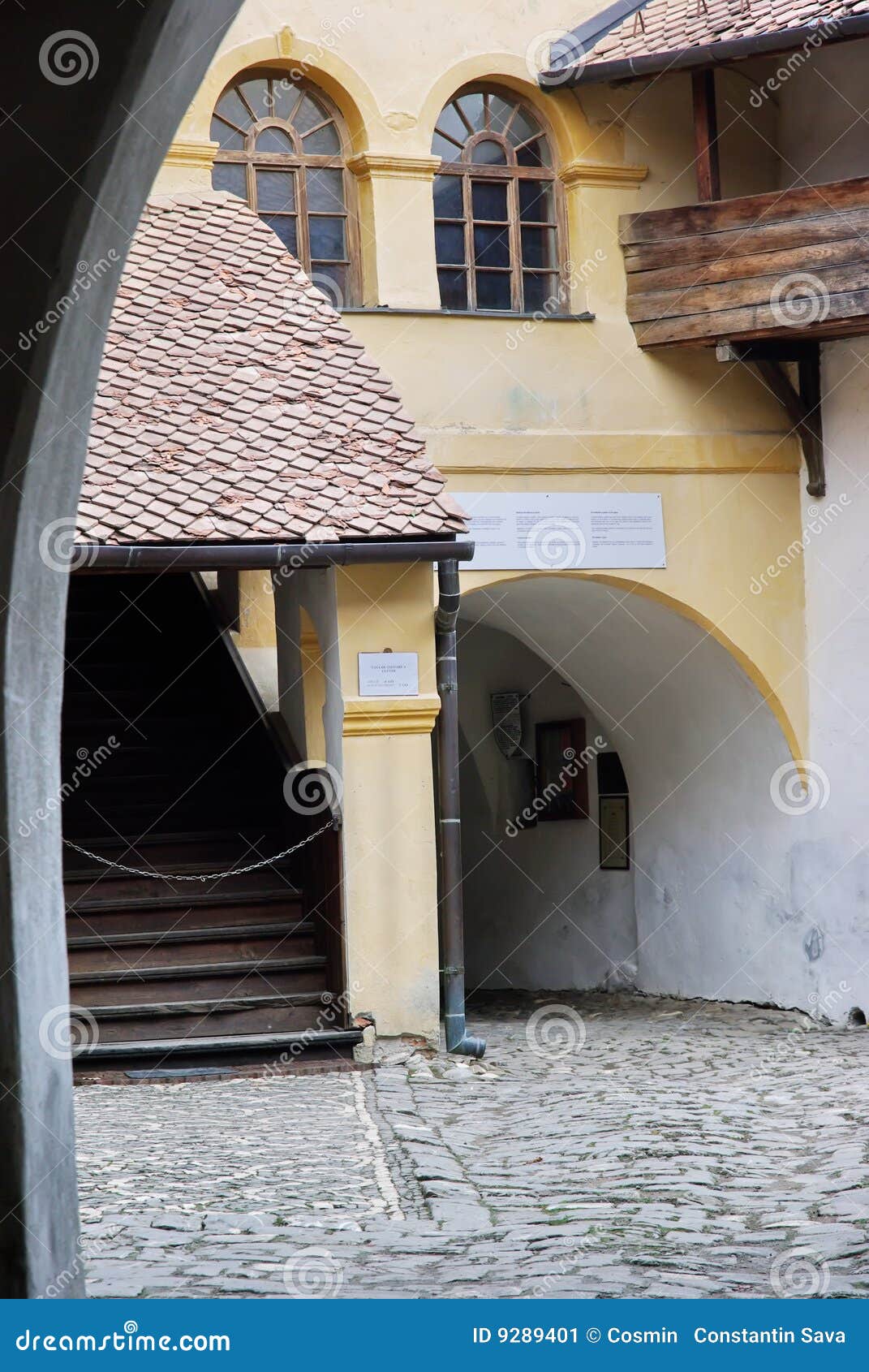 Medieval buildings stock image. Image of interesting, entrance - 9289401