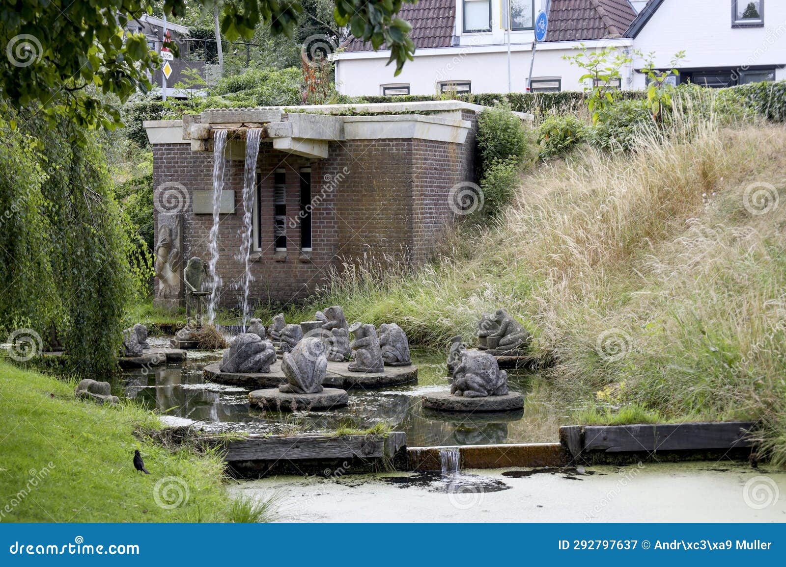 Medieval Buildings with Gate and Moat in Hanseatic Town of Hattem ...