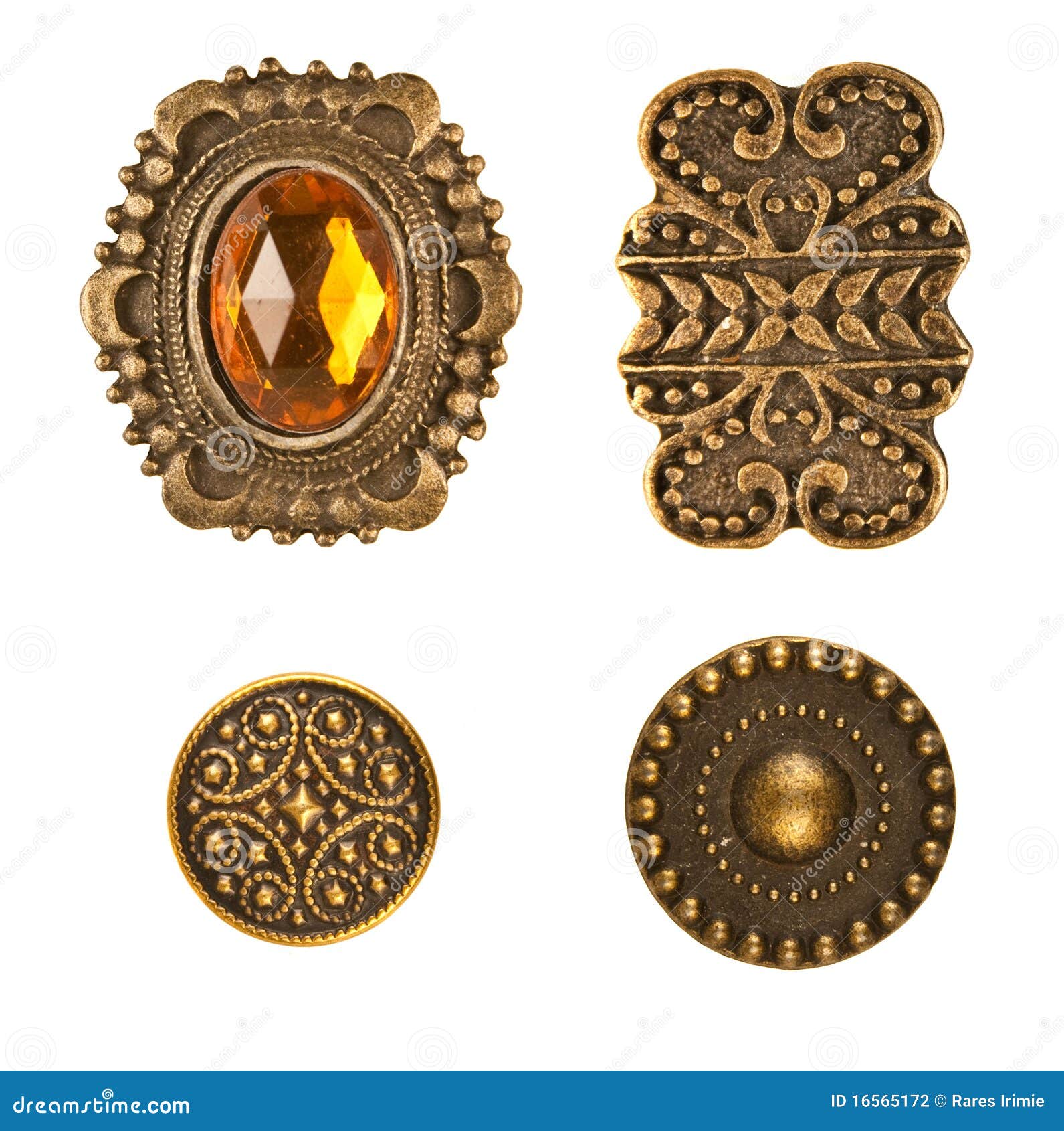 Medieval Buttons stock photo. Image of decorate, metal - 16565172