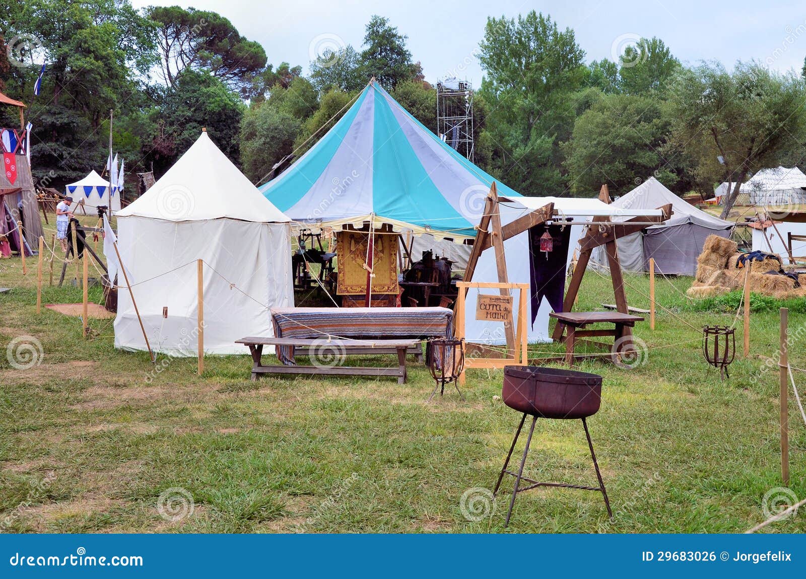 Medieval camp stock photo. Image of woods, tree, medieval - 29683026