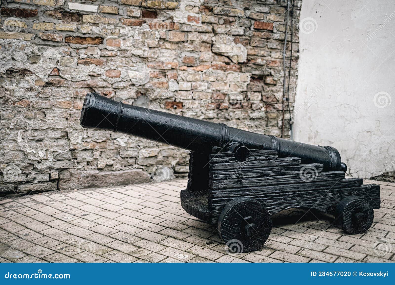 Medieval cannon. stock photo. Image of metal, medieval - 284677020