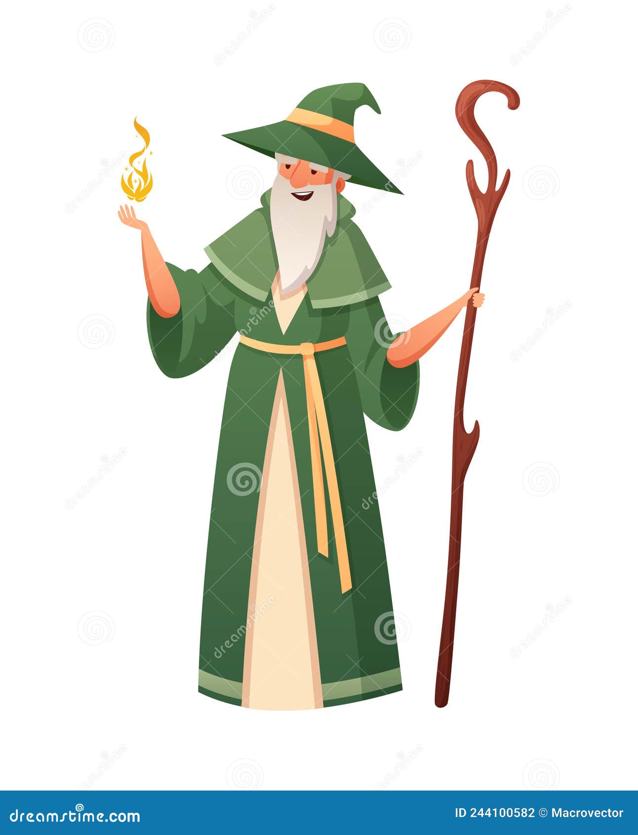 Medieval Wizard Cartoon Composition Stock Vector - Illustration of ...