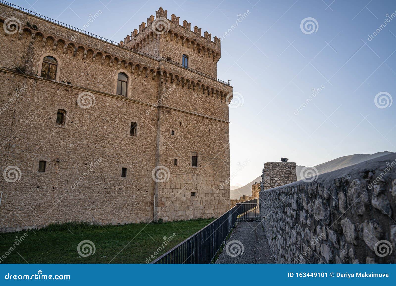 Medieval Castel Piccolomini at Celano in Abruzzo, Italy Stock Image ...