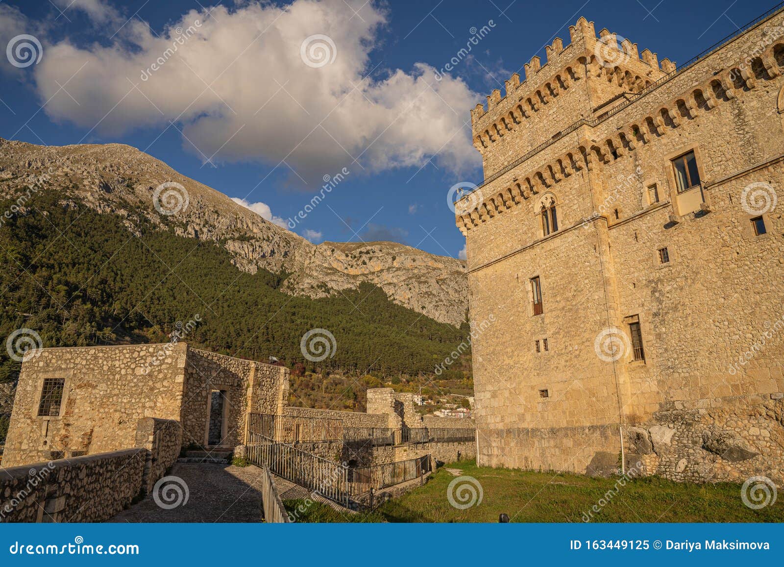 Medieval Castel Piccolomini at Celano in Abruzzo, Italy Stock Image ...