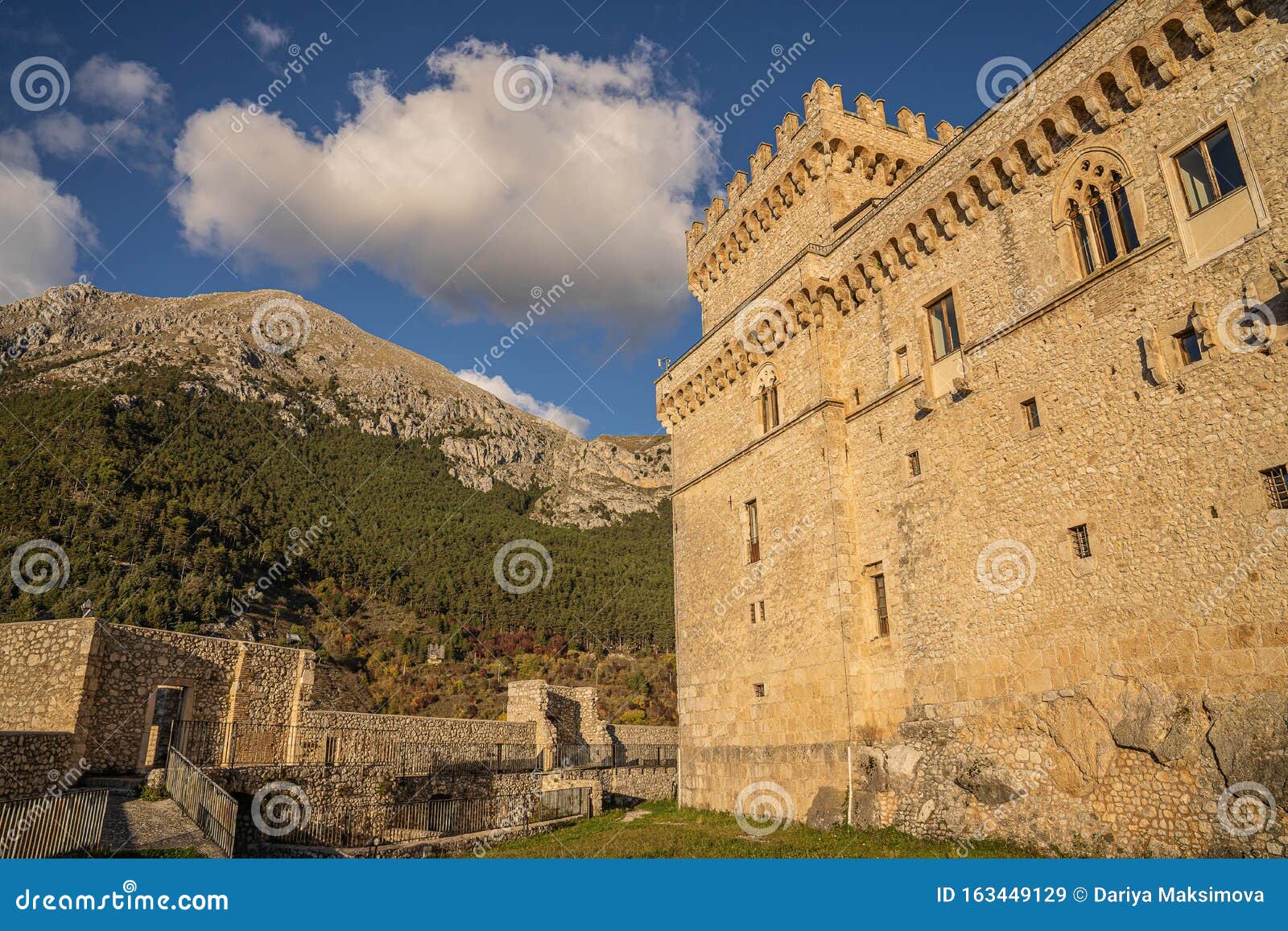 Medieval Castel Piccolomini at Celano in Abruzzo, Italy Stock Image ...