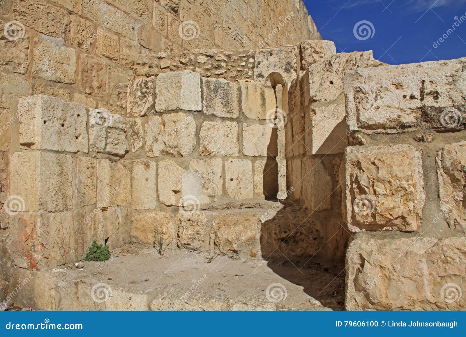 Medieval Castle Arrow Slit in Old Jerusalem Wall Stock Photo - Image of ...
