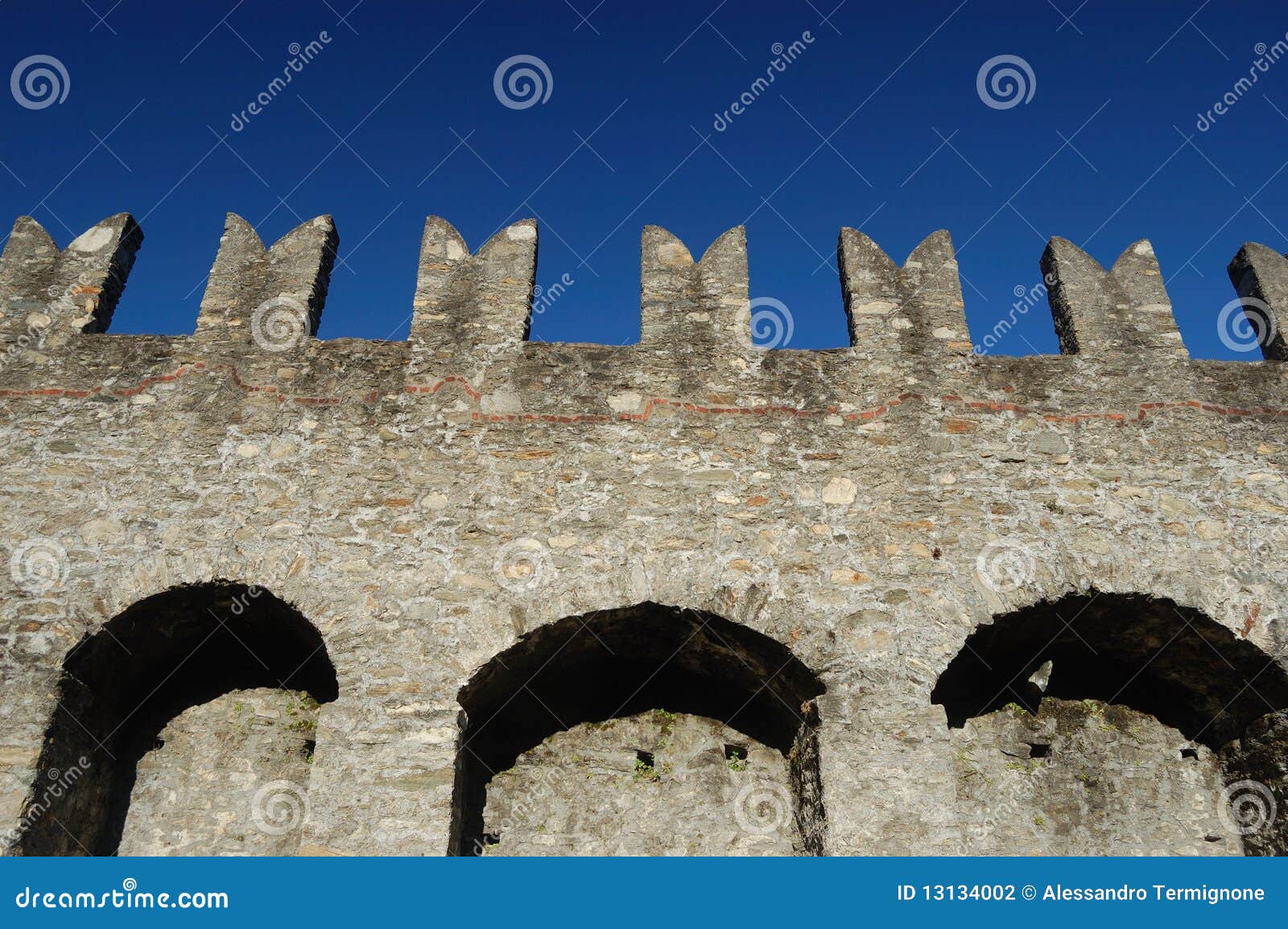 Medieval castle battlement stock photo. Image of building - 13134002