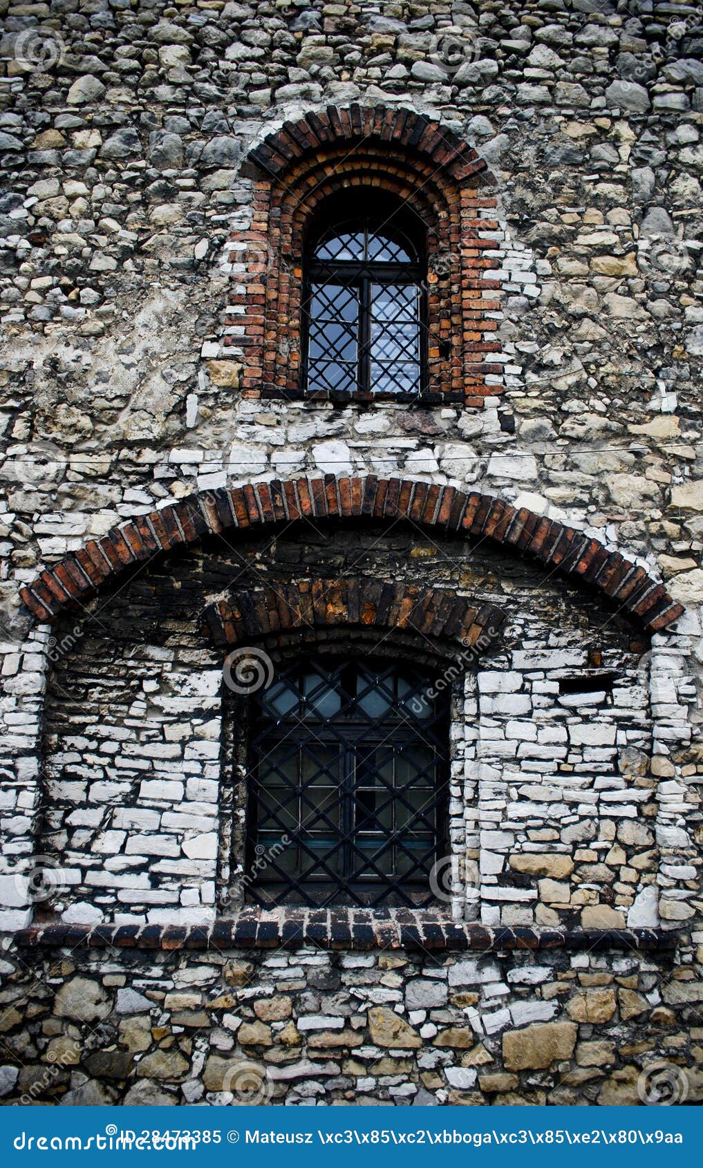 Old, Medieval Castle Window in Bedzin, Poland Stock Image - Image of ...