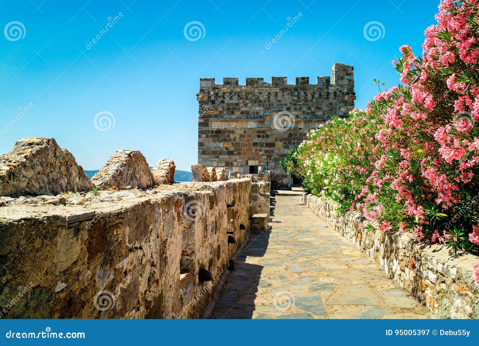 Medieval Castle in Bodrum, Turkey. Stock Image - Image of fortress ...