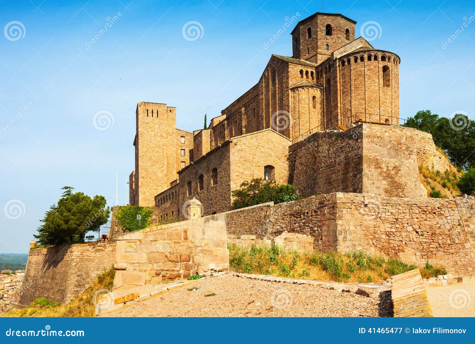 Medieval Castle in Cardona. Catalonia Stock Image - Image of military ...