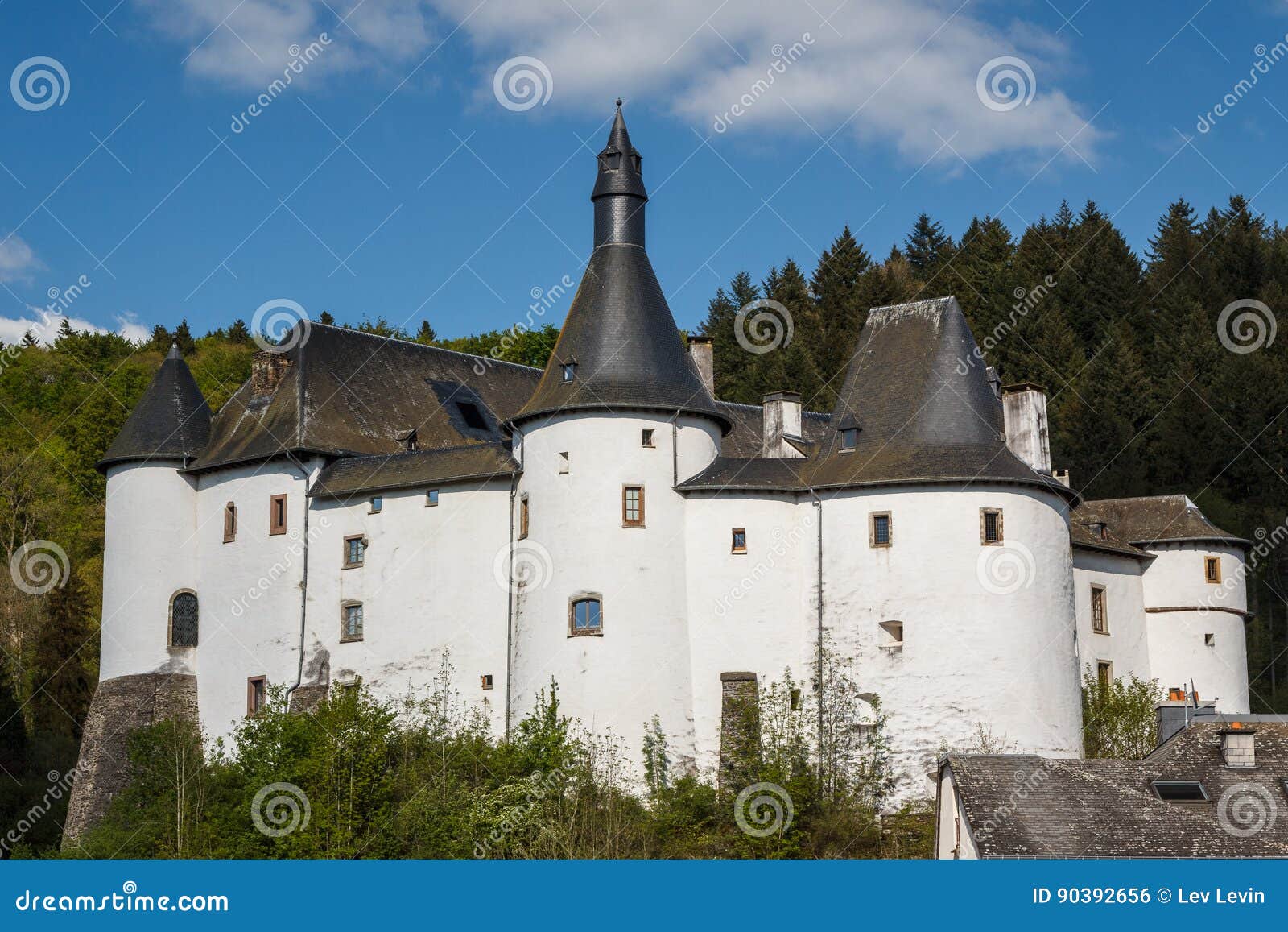 Medieval Castle in Clervaux Stock Photo - Image of fortress, clervaux ...