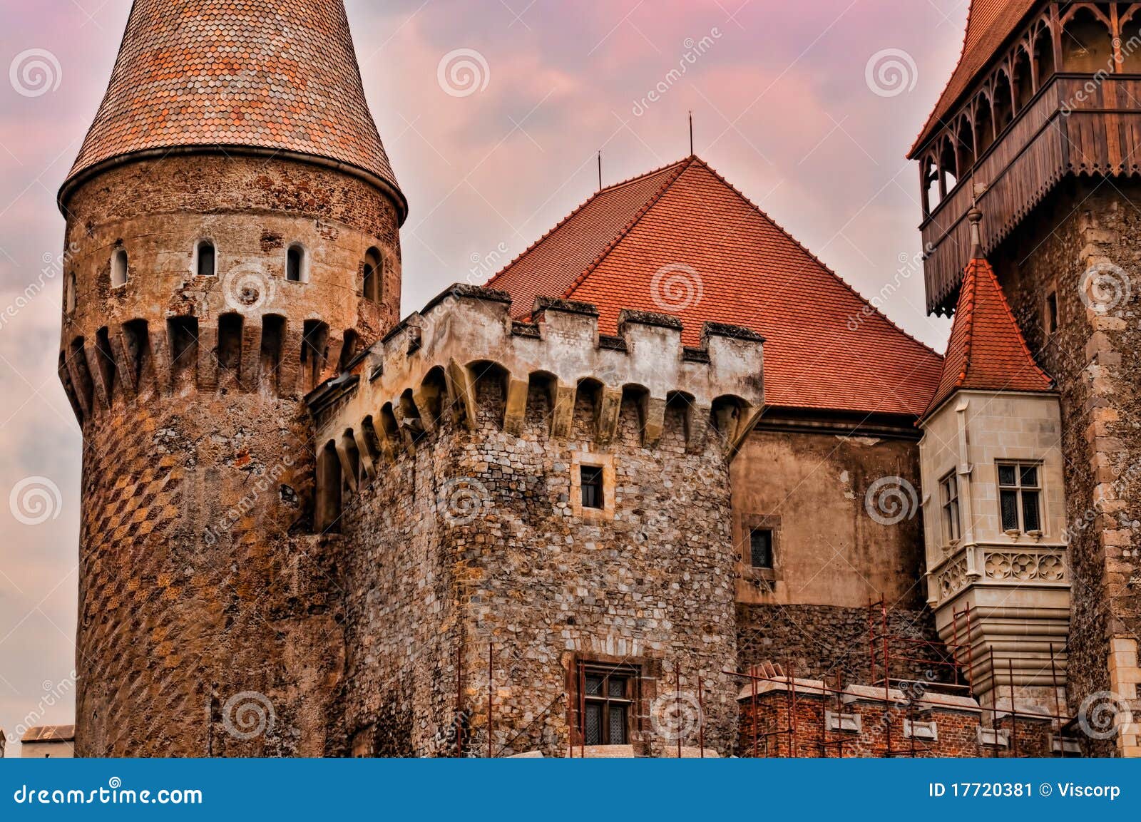 Medieval castle detail stock image. Image of tower, brick - 17720381