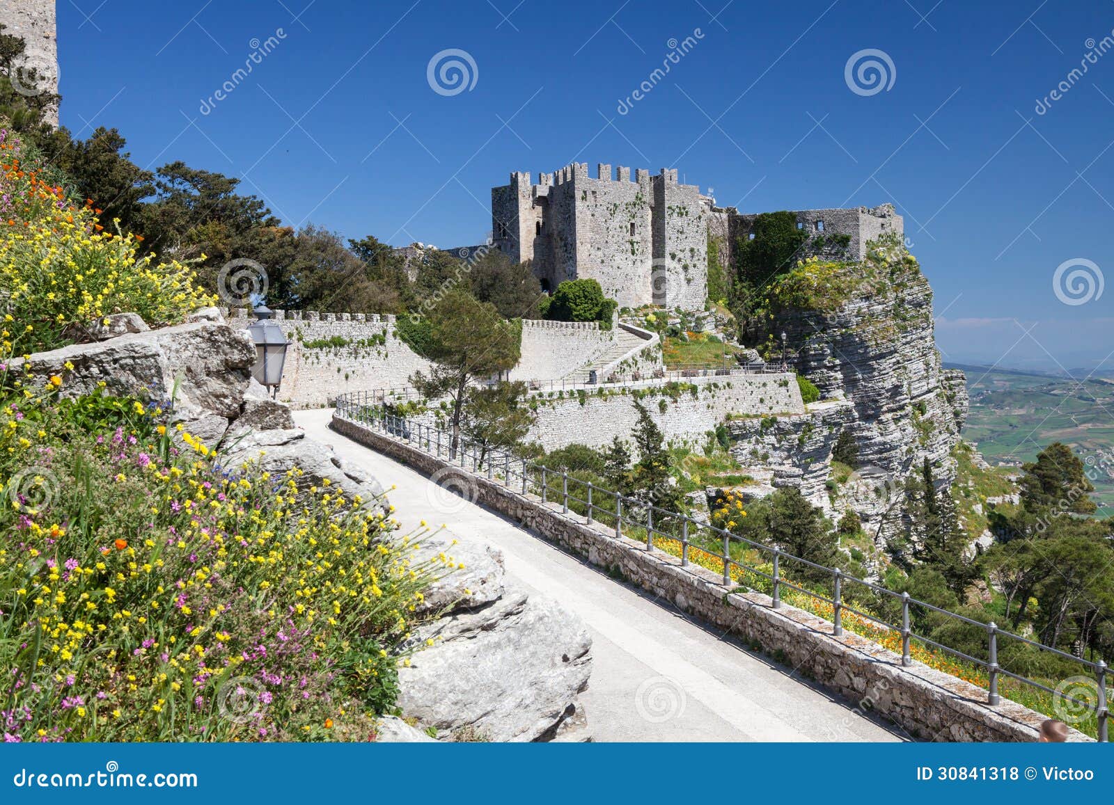 Erice, Sicily, Italy. Castello Di Venere, Medieval And Norman Castle ...
