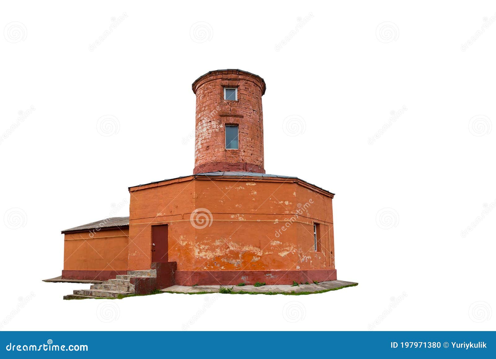 Medieval Castle Isolated on a White Background Stock Photo - Image of ...