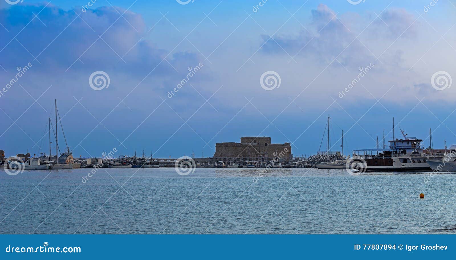 Medieval Castle at Kato Pafos, Cyprus Stock Photo - Image of lusignans ...