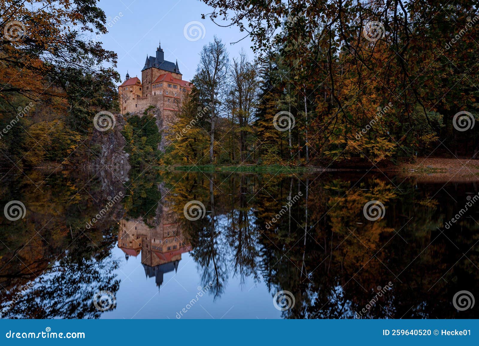 Medieval Castle Kriebstein in Saxony Stock Photo - Image of history ...
