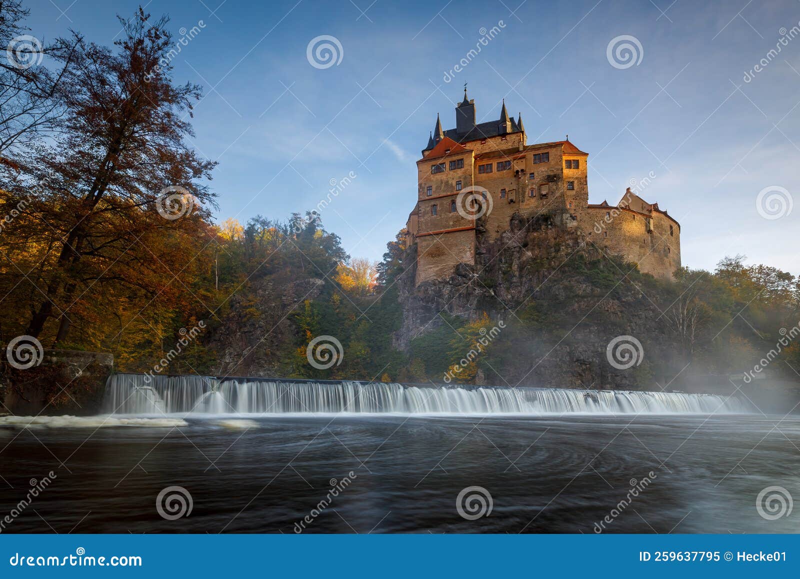 Medieval Castle Kriebstein in Saxony Stock Image - Image of mittweida ...