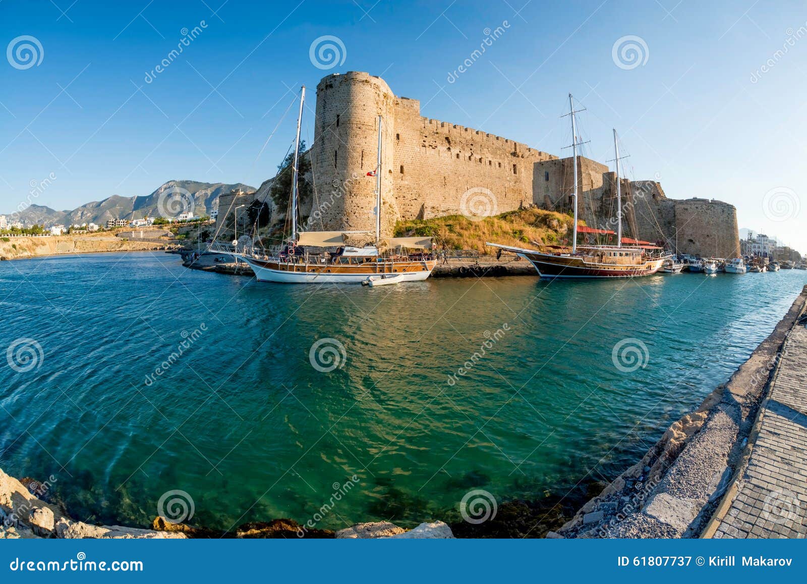 Medieval Castle of Kyrenia, Cyprus Stock Image - Image of crusade ...