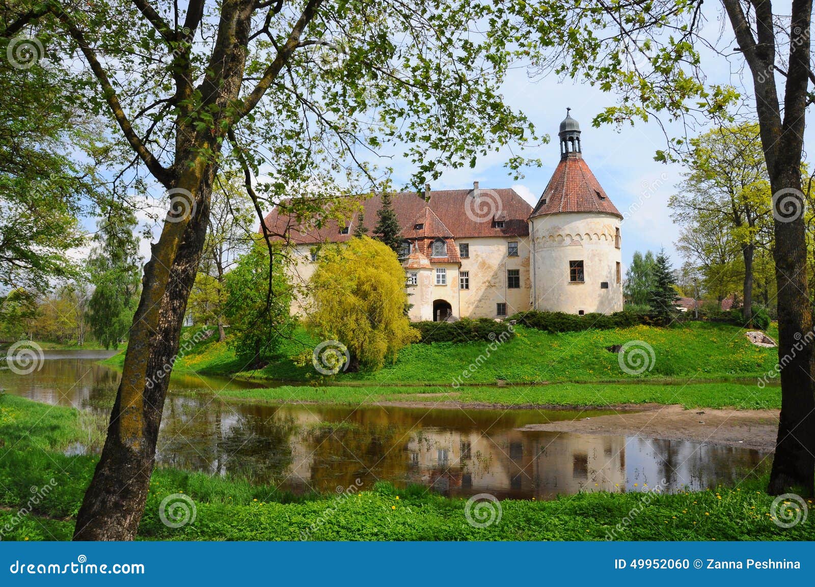 Medieval castle in Latvia stock photo. Image of monastery - 49952060