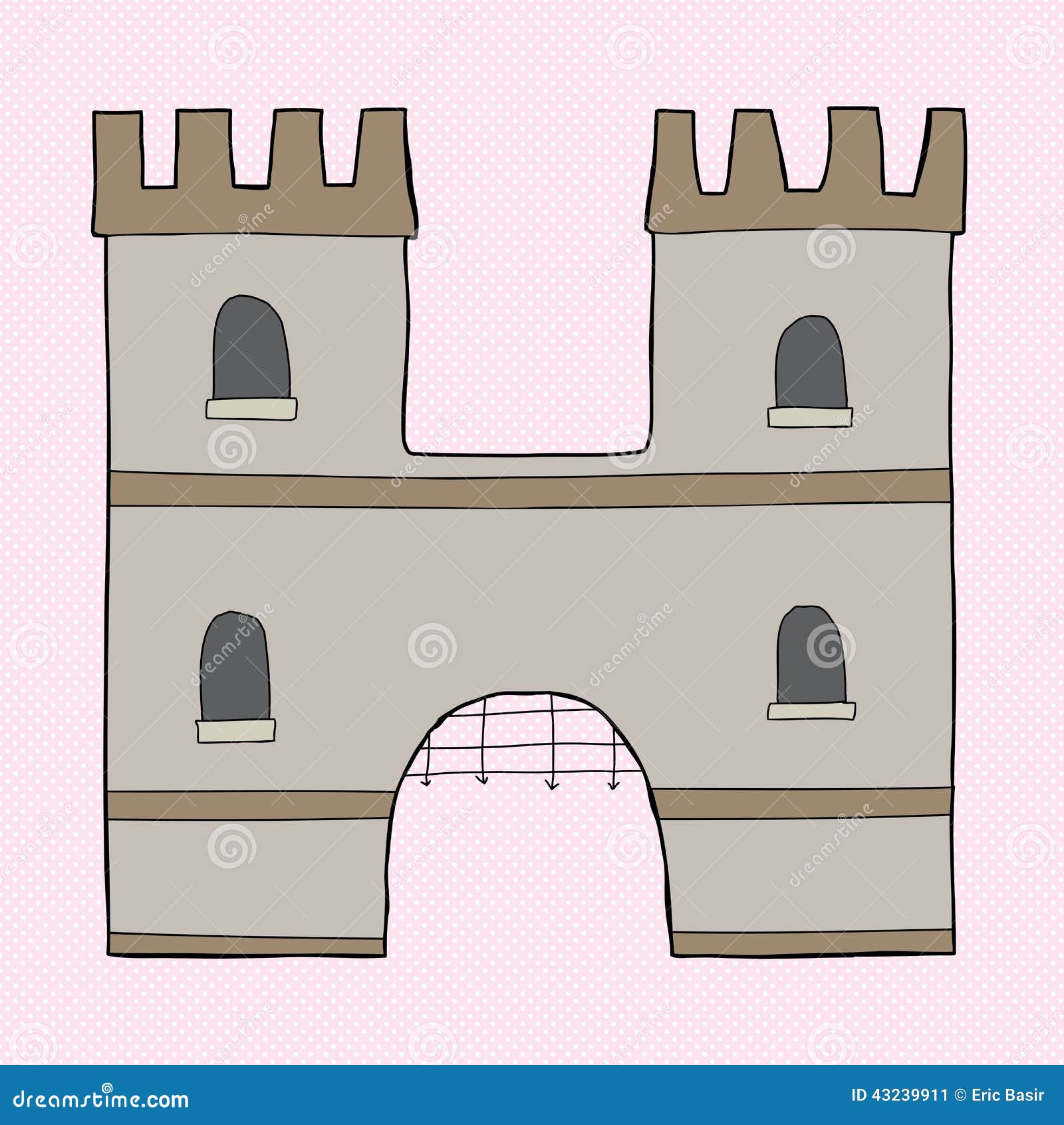 Medieval Castle stock vector. Illustration of architecture - 43239911