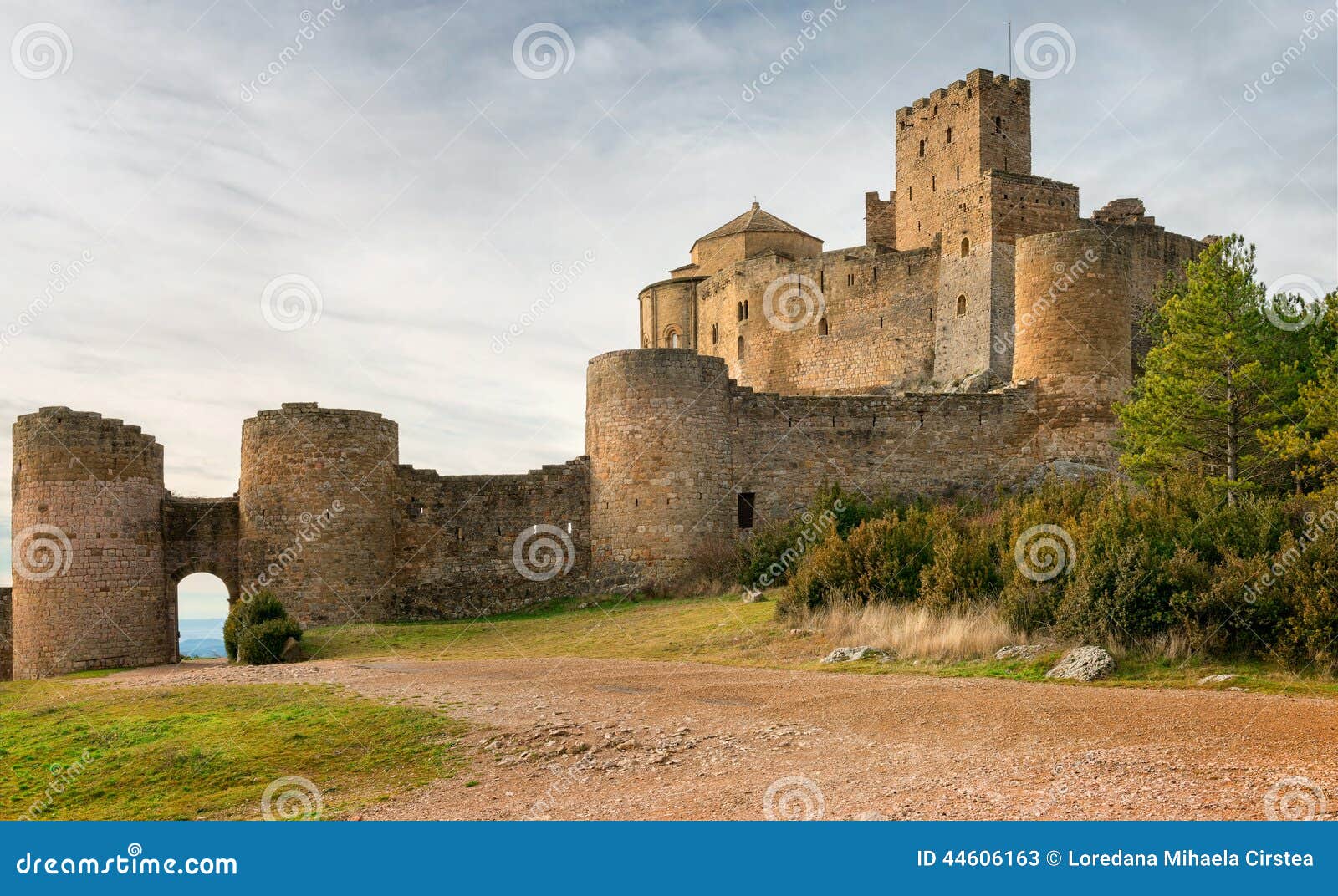 Medieval Castle of Loarre, Spain Stock Image - Image of fortress ...