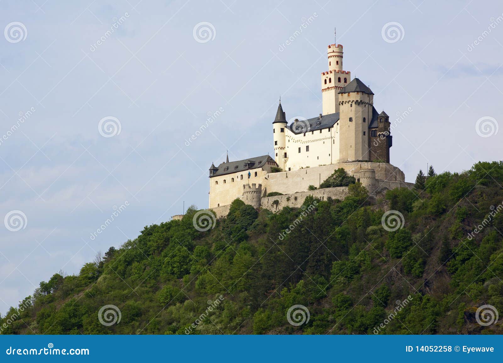 Medieval Castle Marksburg at Braubach Stock Photo - Image of century ...