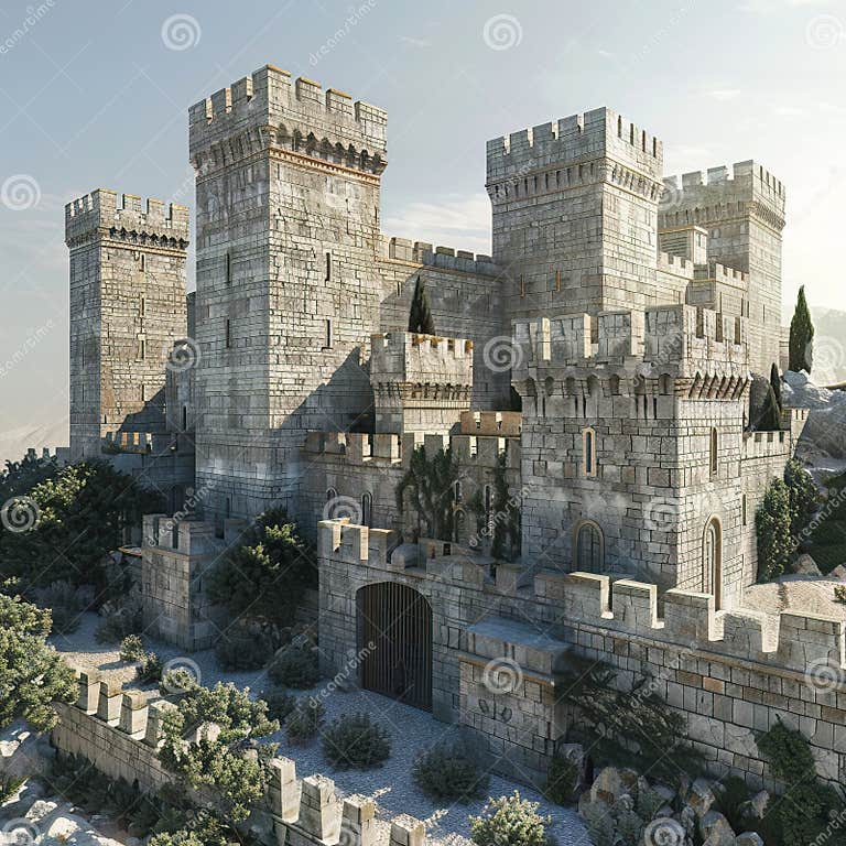 A Medieval Castle with Modern Extensions Representing the Integration ...