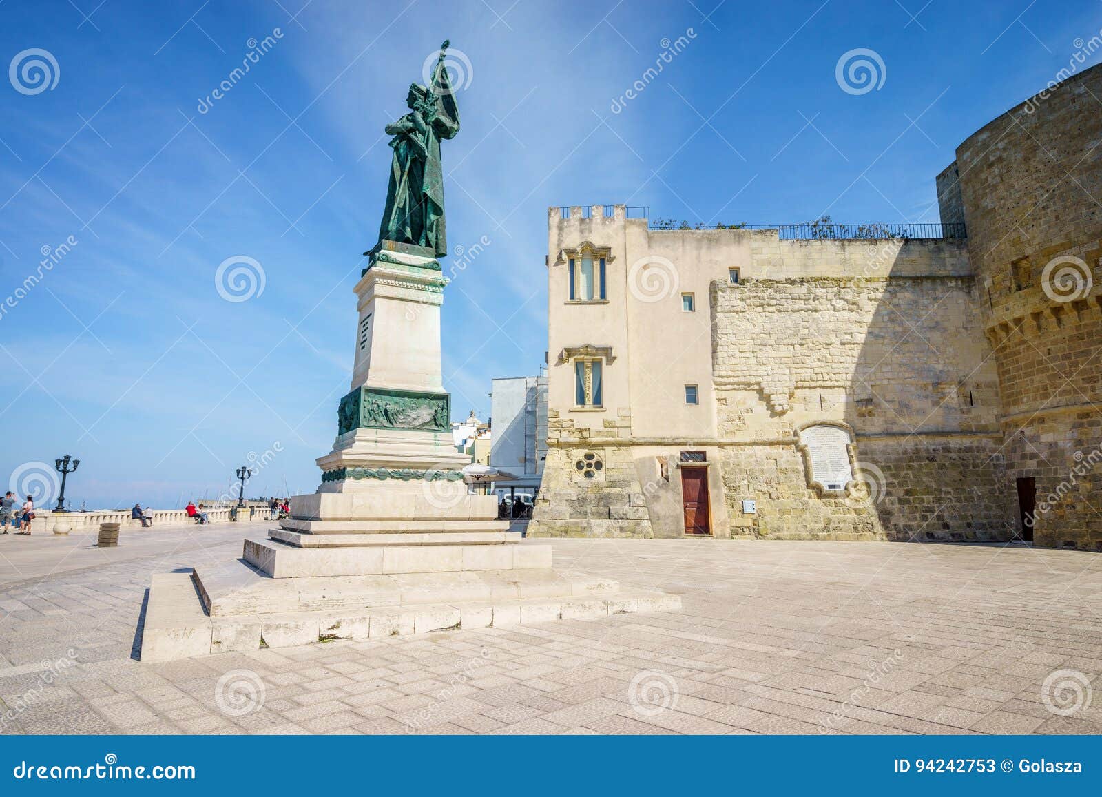 Medieval Castle and Monument in Otranto, Italy Stock Image - Image of ...