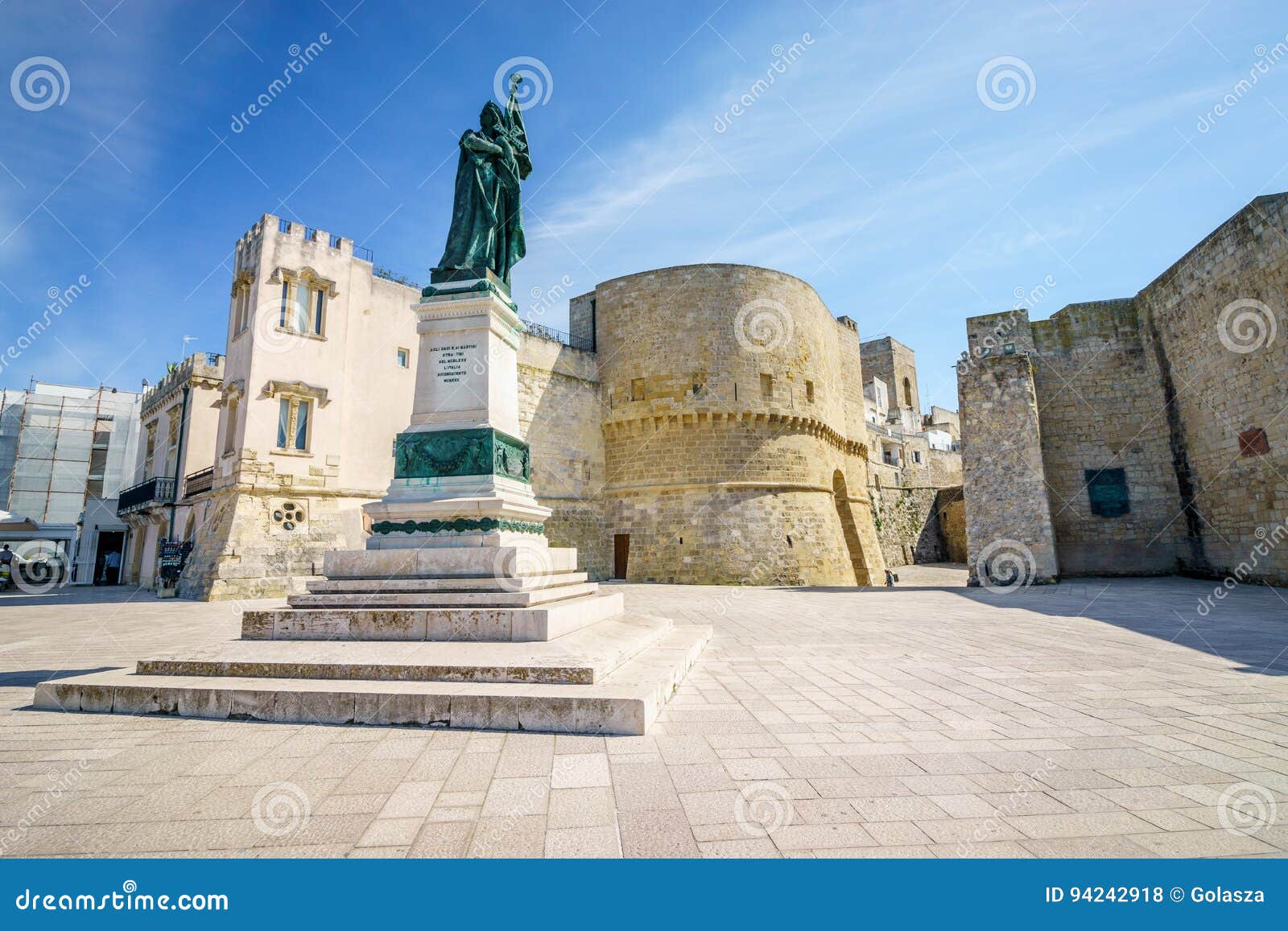 Medieval Castle and Monument in Otranto, Italy Stock Photo - Image of ...