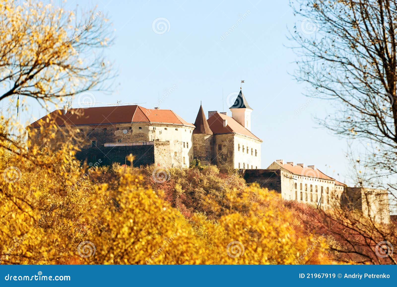 Medieval Castle in Mukachevo Stock Image - Image of architecture ...