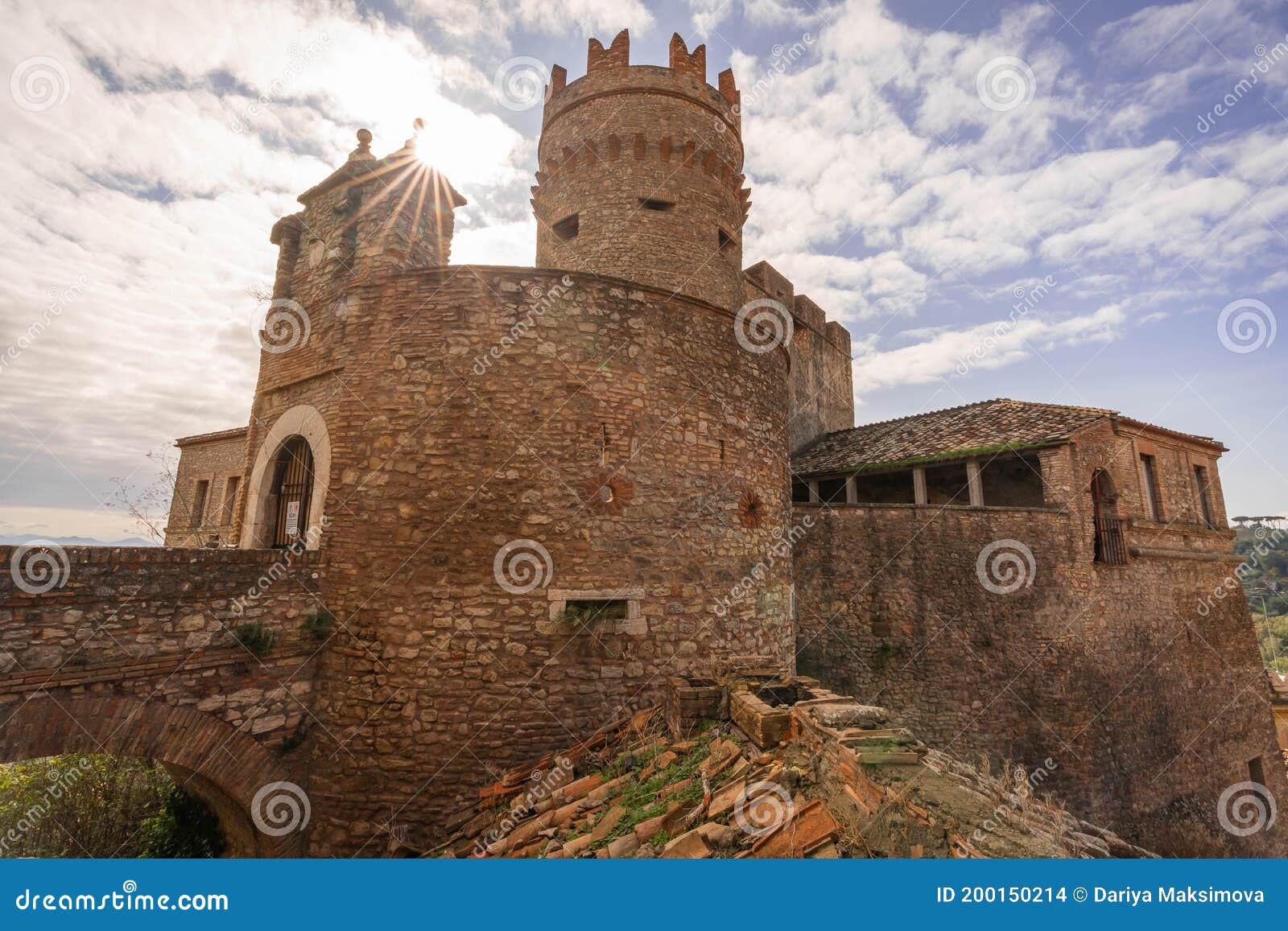 Medieval Castle in Nazzano in Lazio in Italy Stock Photo - Image of ...
