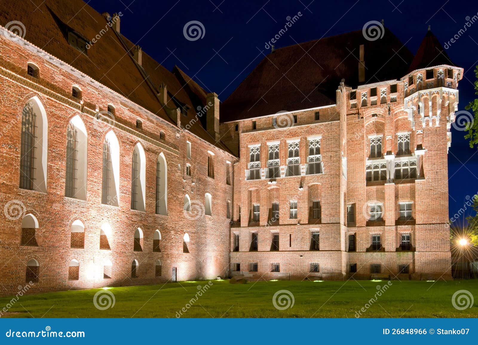 Medieval castle at night stock photo. Image of ancient - 26848966