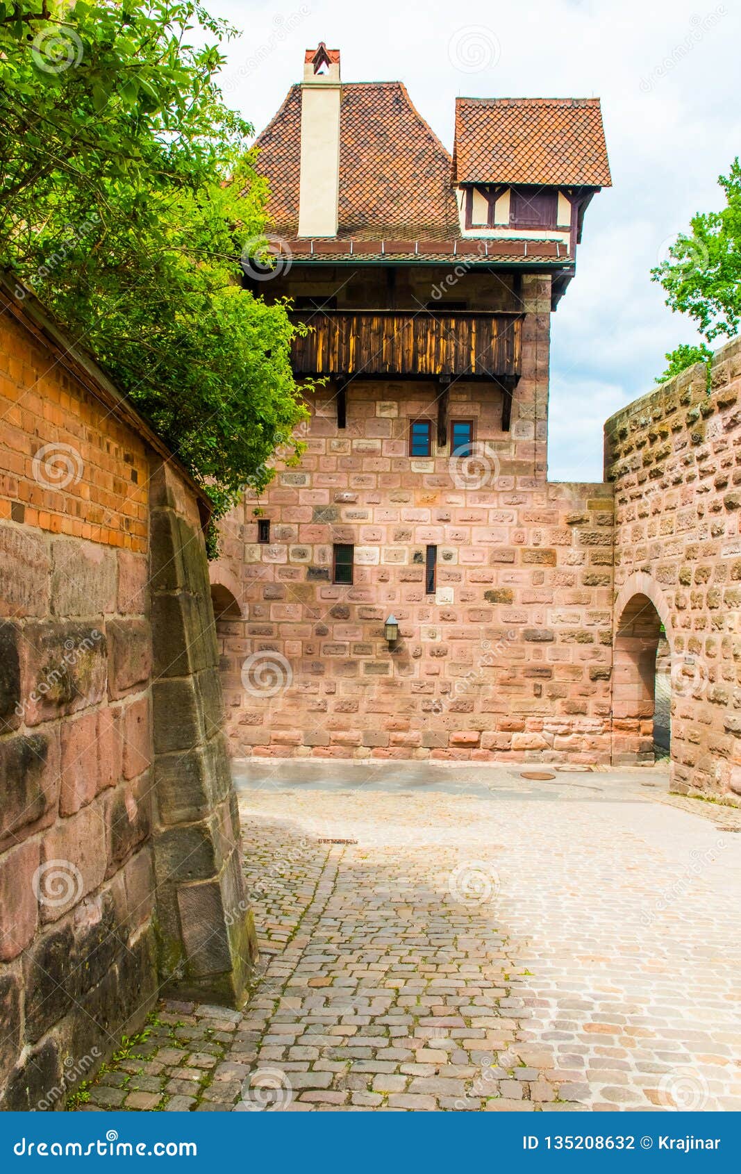Medieval Castle of Nuremberg, Bavaria, Germany Stock Photo - Image of ...