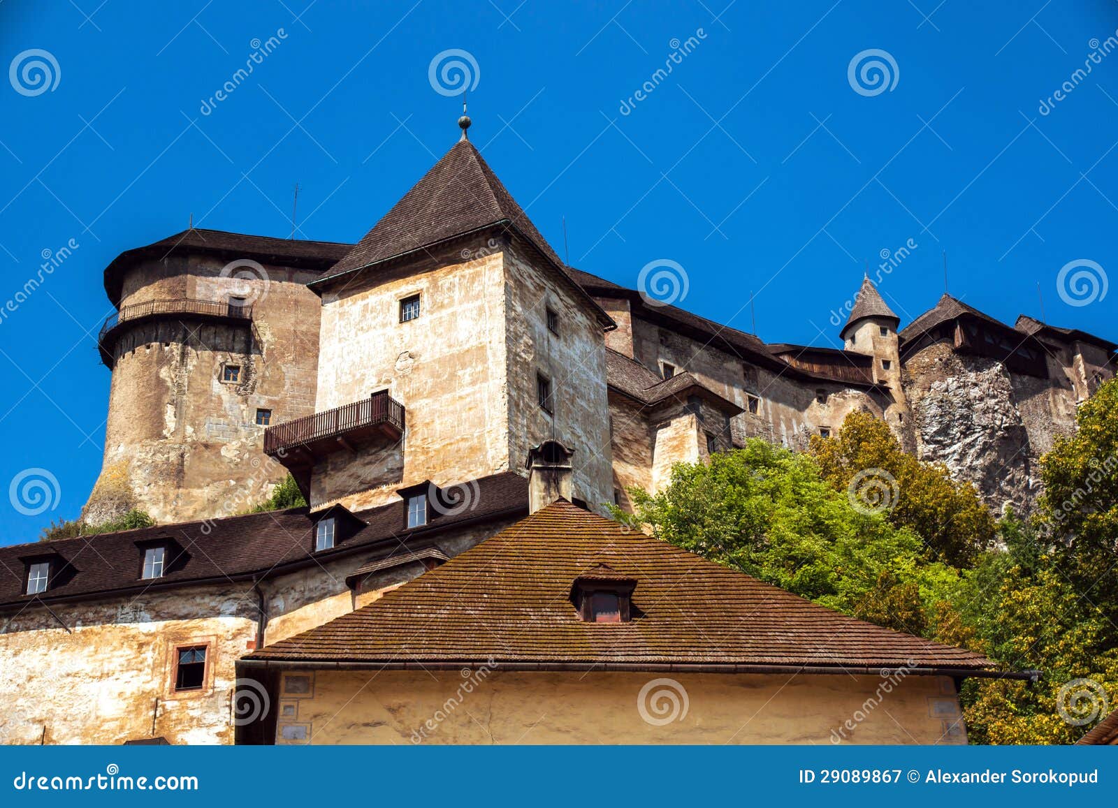 Medieval Castle in Orava, Slovakia Stock Image - Image of oravsky ...