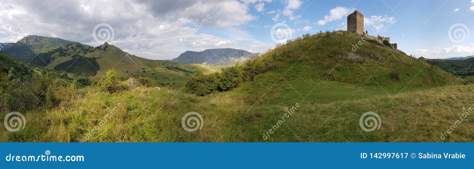 Medieval castle stock image. Image of panorama, landscape - 142997617