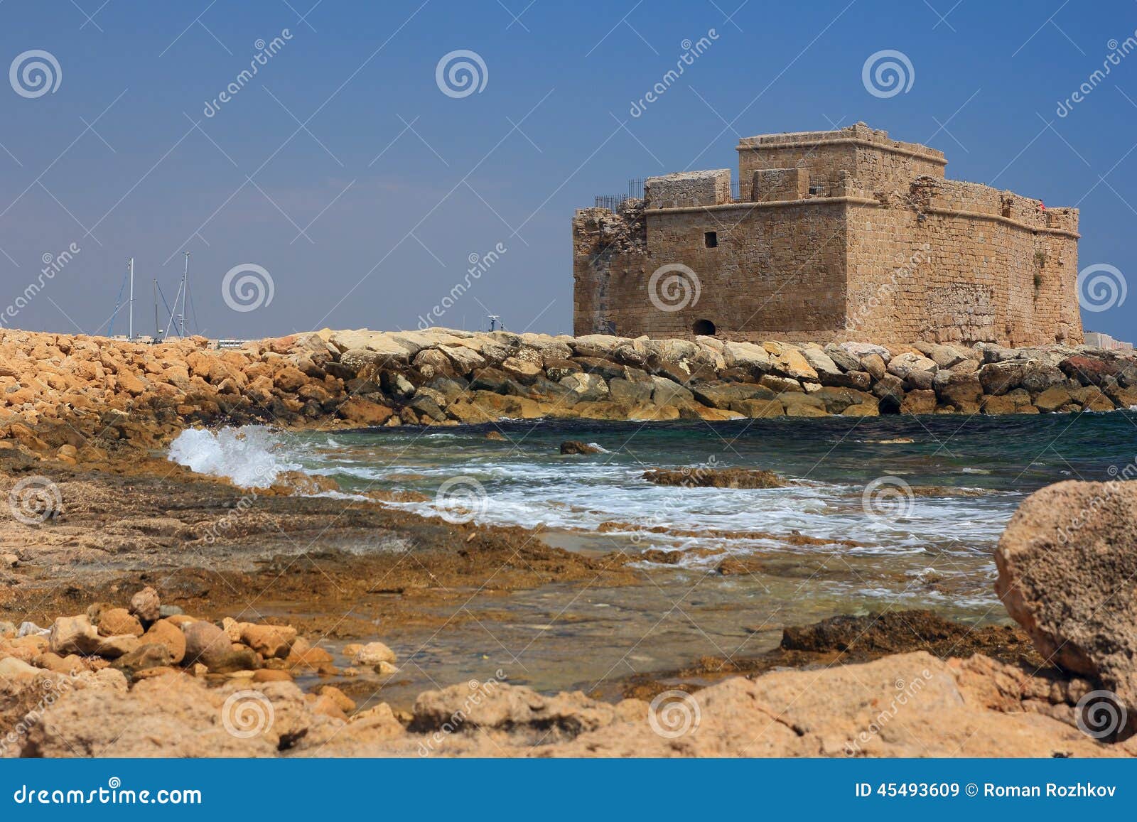 Medieval Castle of Paphos. stock image. Image of history - 45493609