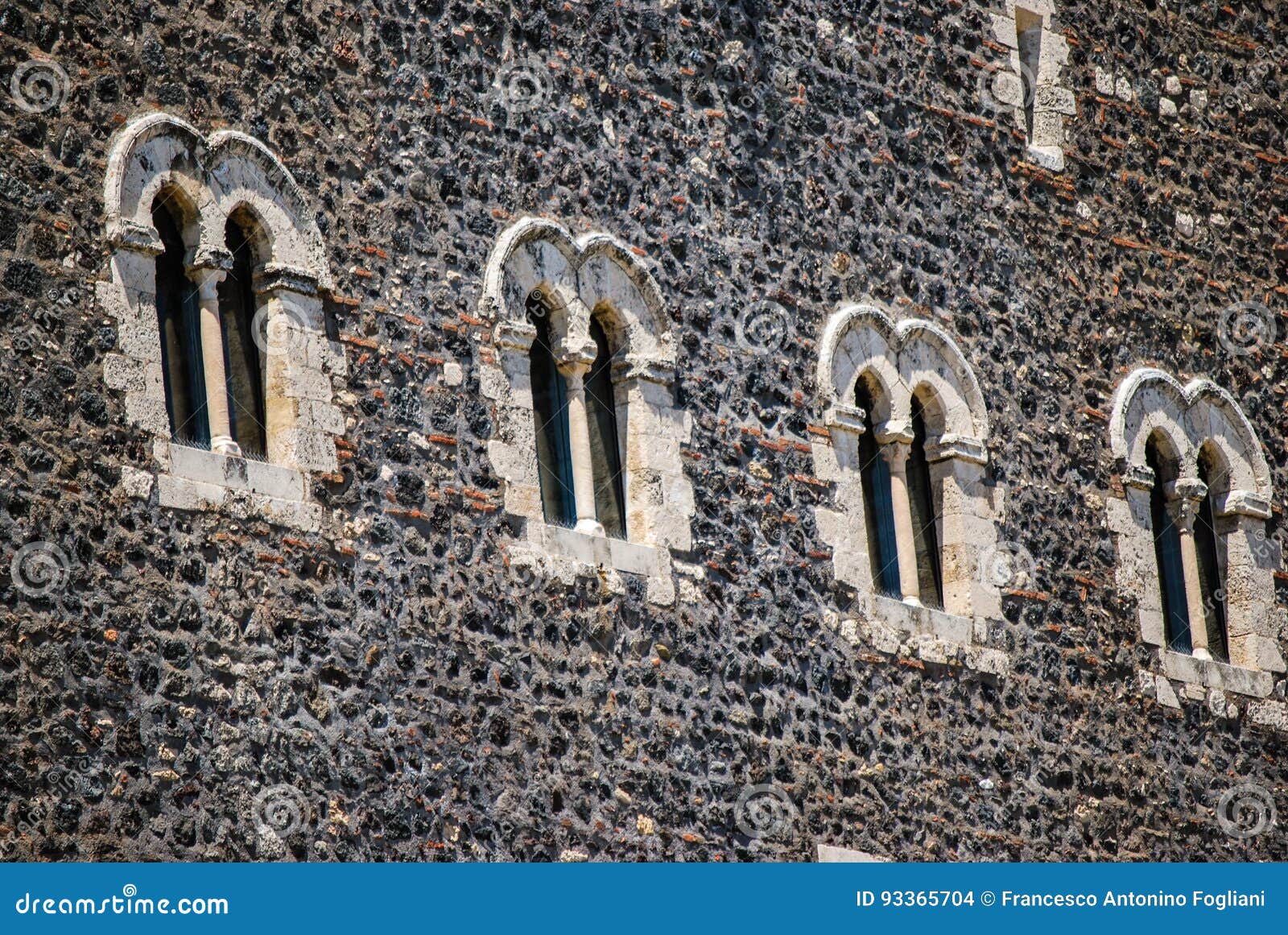The Medieval Castle in Paterno. Sicily Stock Photo - Image of closeup ...