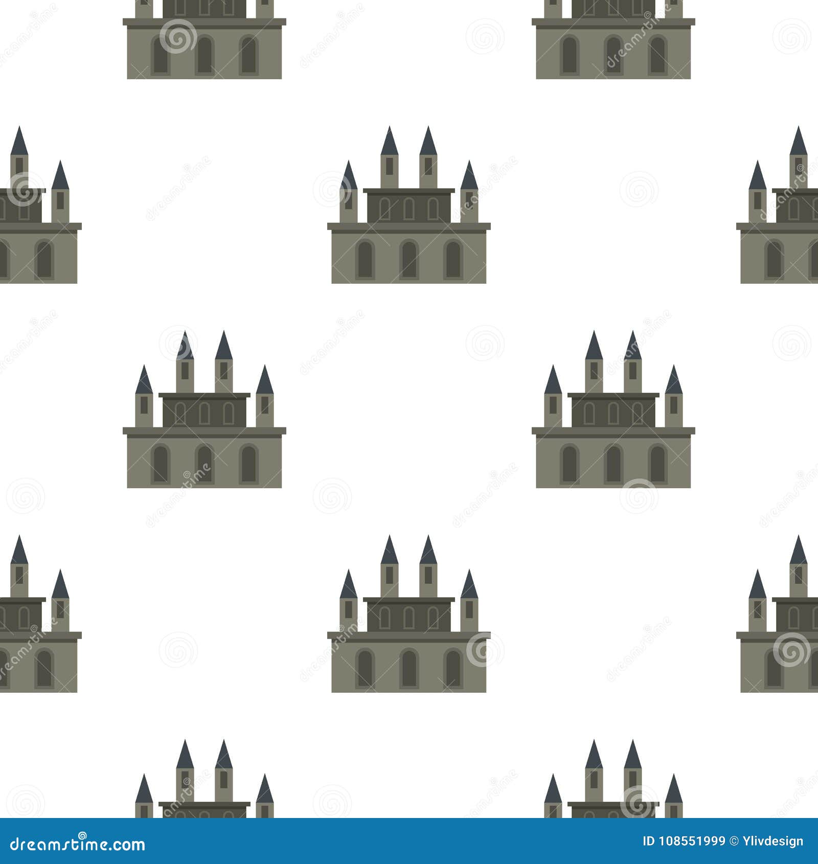 Medieval Castle Pattern Seamless Stock Vector - Illustration of ...