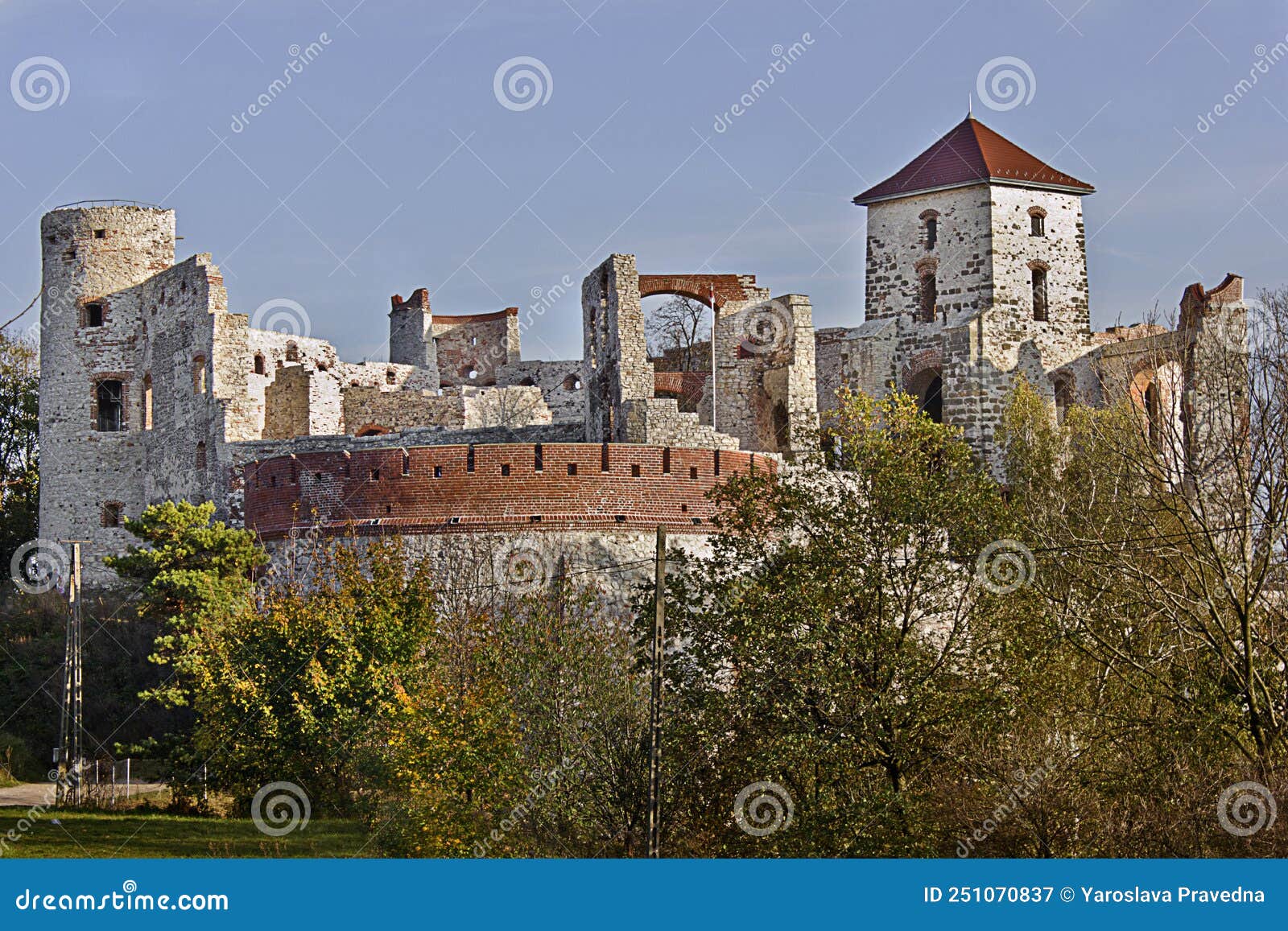 Medieval castle in Poland stock image. Image of europe - 251070837