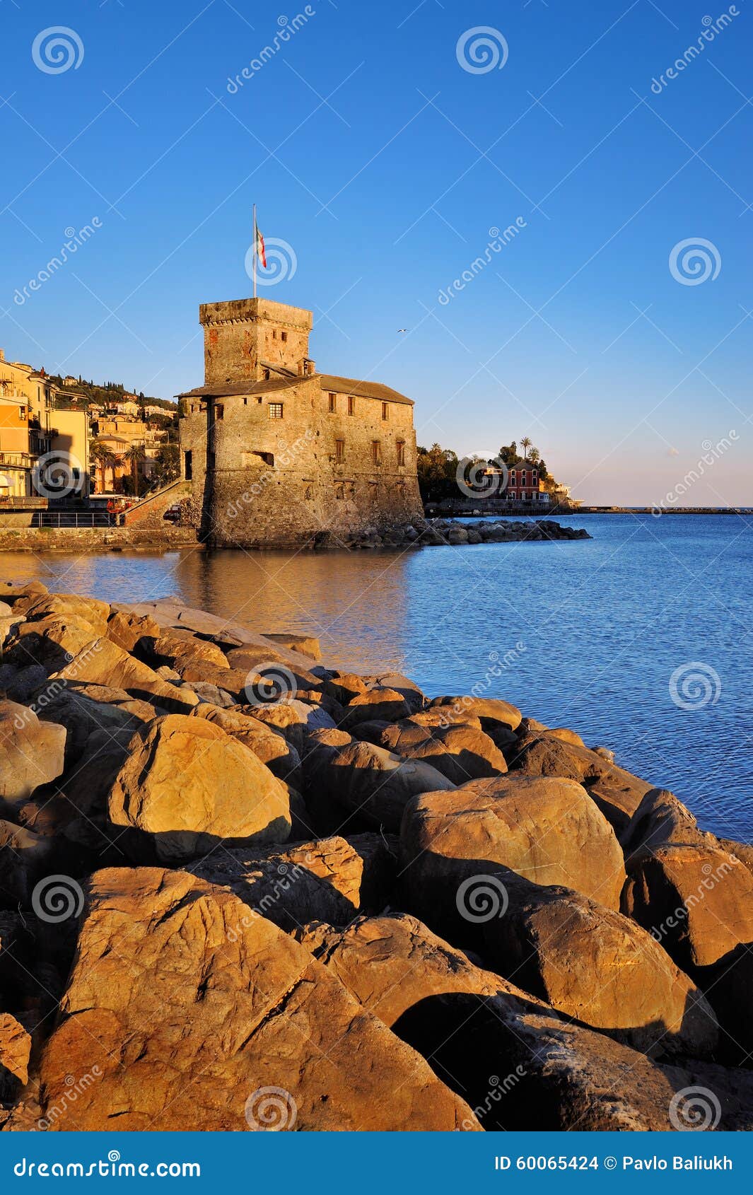 The Medieval Castle, Rapallo Stock Photo - Image of holiday ...