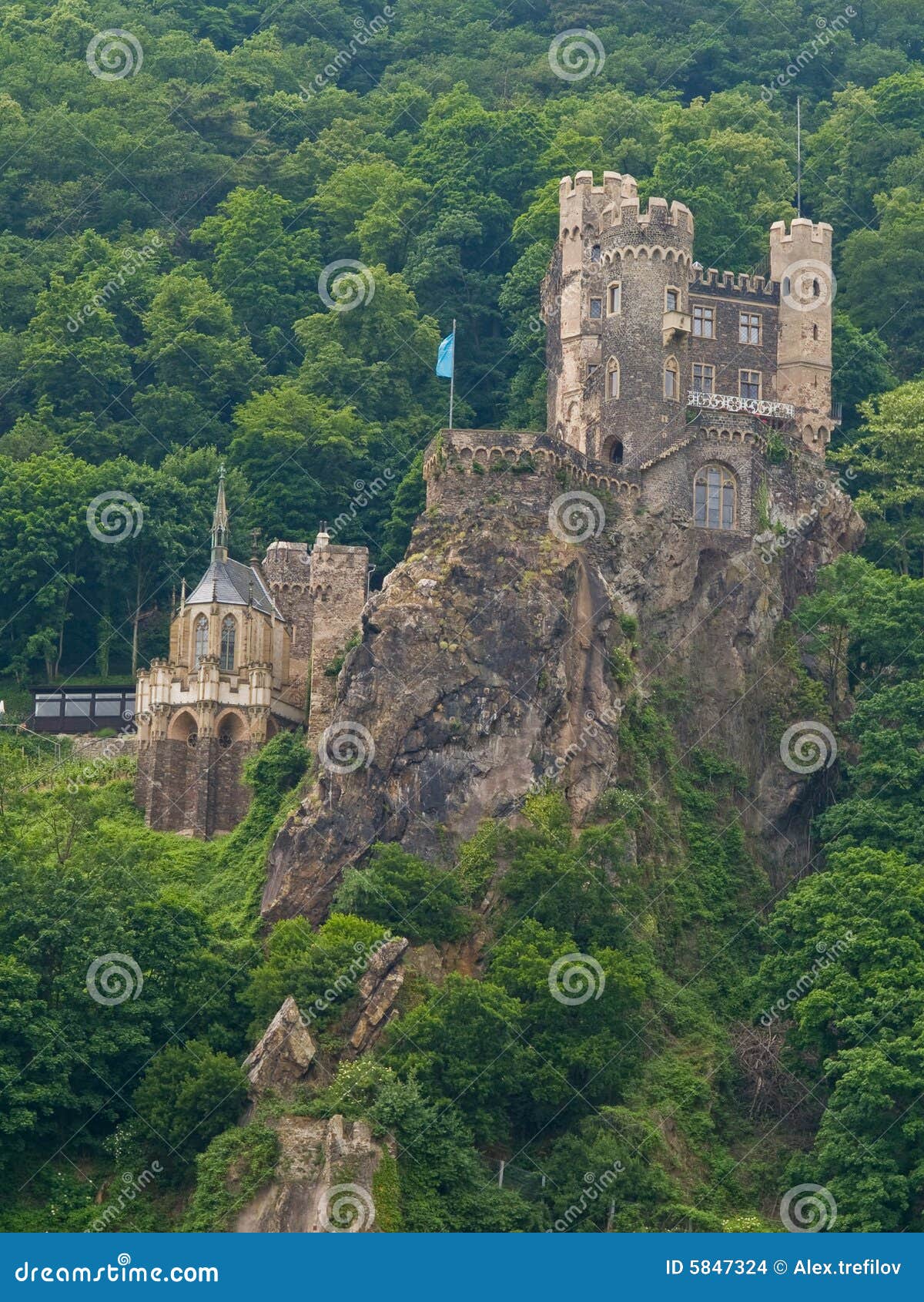 Medieval Castle on the Rock Stock Photo - Image of europe, medieval ...