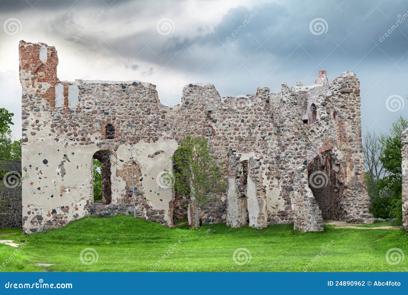 Medieval Castle Ruins stock photo. Image of ages, hill - 24890962