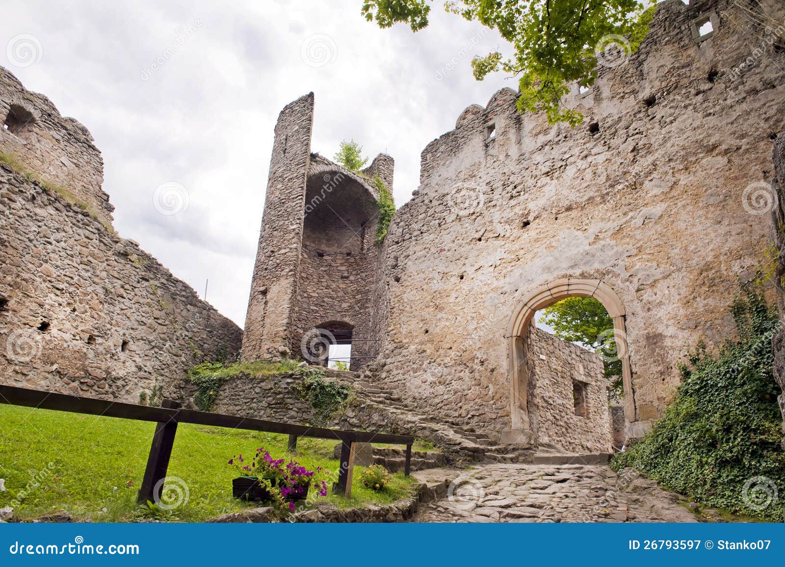 Medieval castle ruins stock image. Image of entrance - 26793597