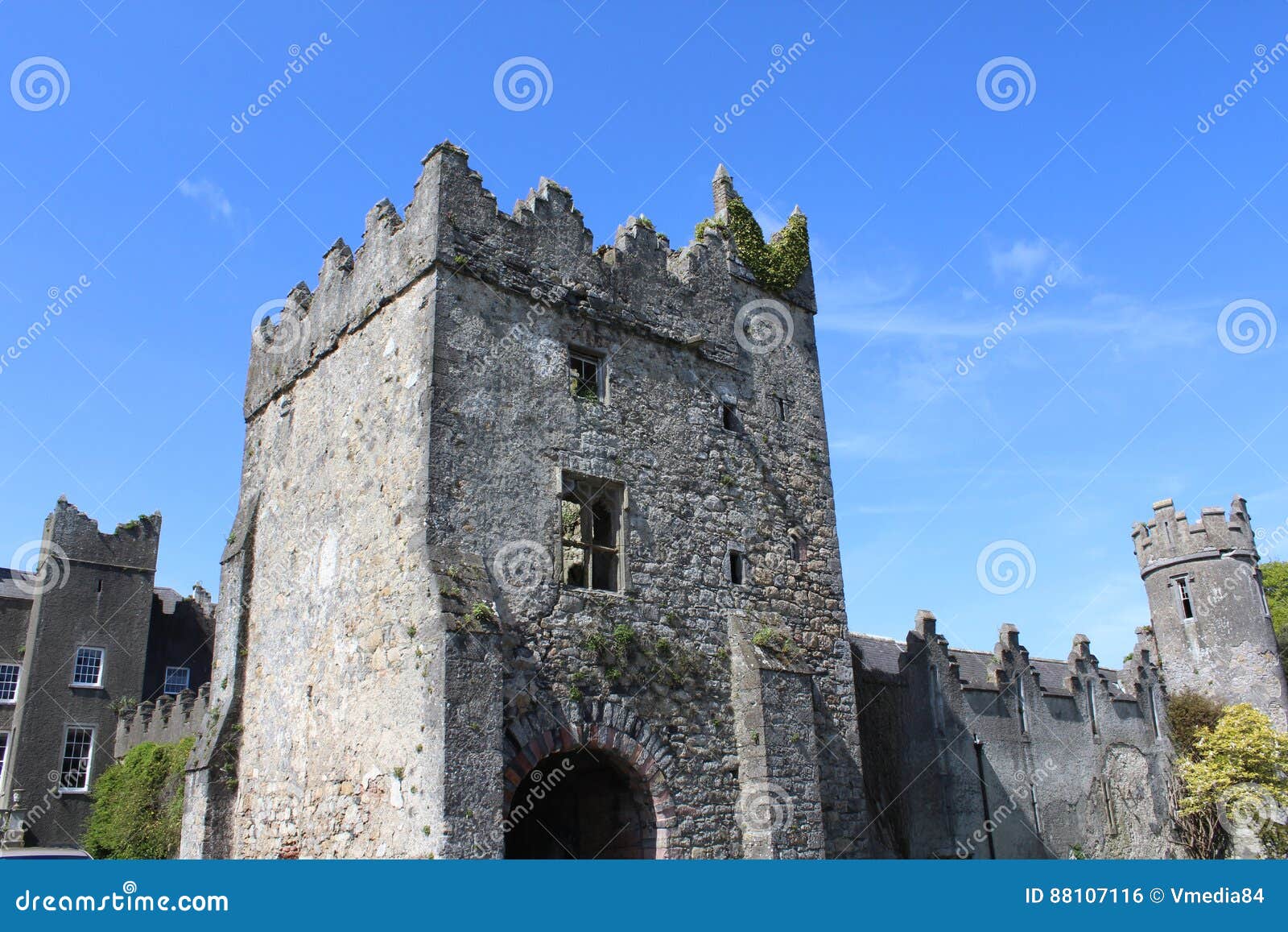 Medieval Castle, Ruins, Howth, Dublin Bay, Ireland Stock Photography ...